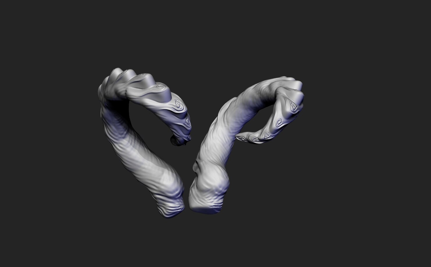 STL Model of Goat Horns, Demon Version 005 for 3D Printing - Etsy