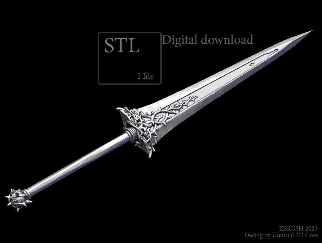 STL Model Weapon Spear Blade for 3D Printing Photopolymer - Etsy