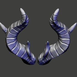 STL Demon Horns for BJD Dolls Ver002 for 3D Printing - Etsy