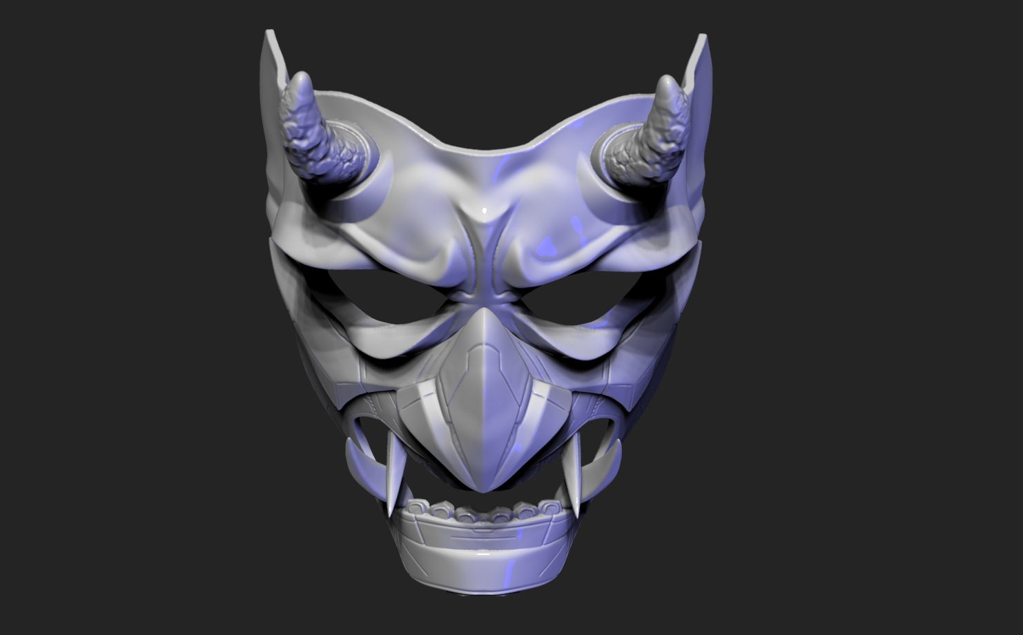 STL 3D Model Japanese Samurai Mask Skull Head Accessory - Etsy