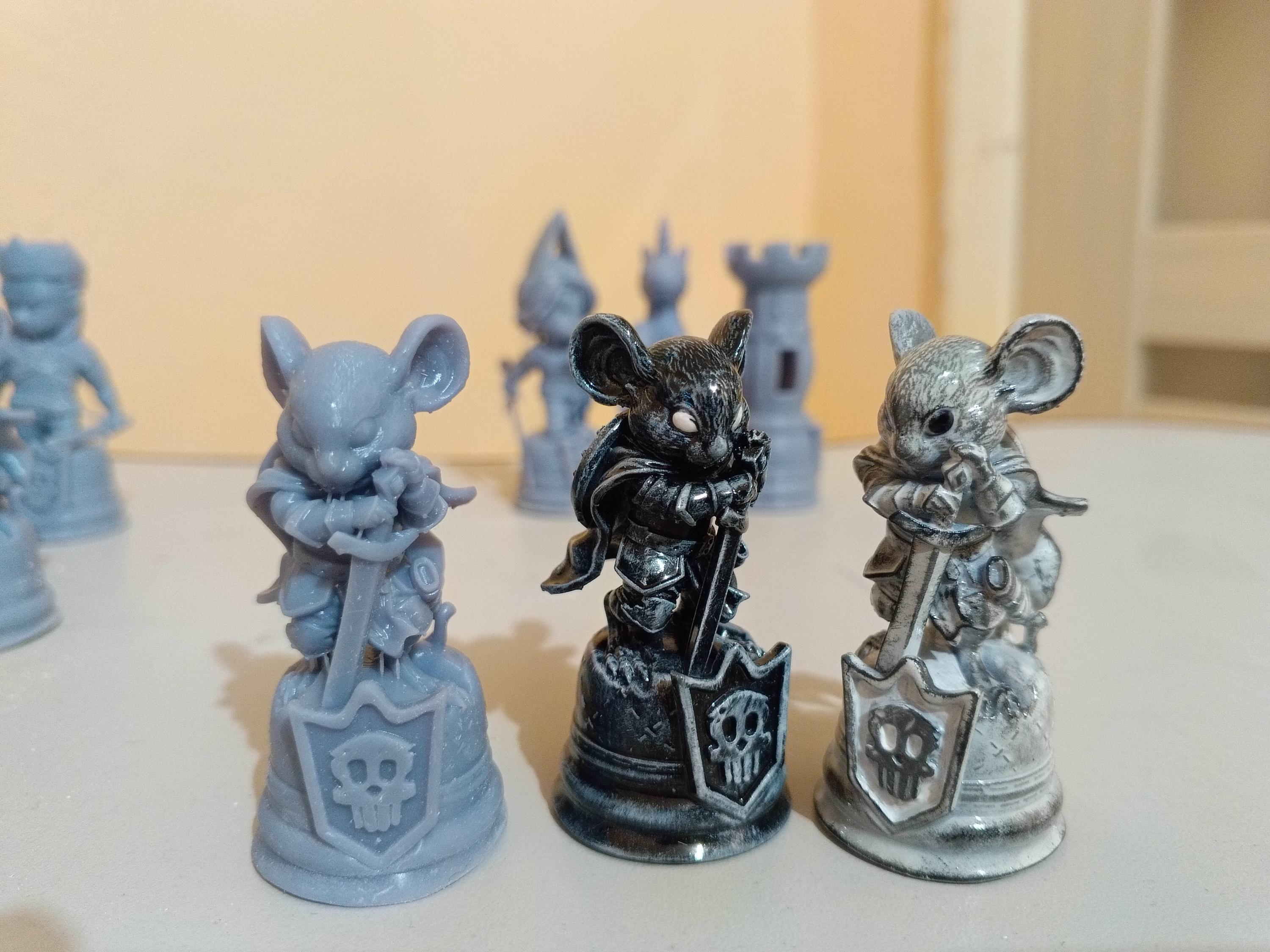 Complete Anime Chibi Style Resin Chess Set Handmade - Etsy
