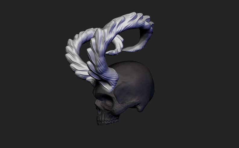 STL Model of Goat Horns, Demon Version 005 for 3D Printing - Etsy