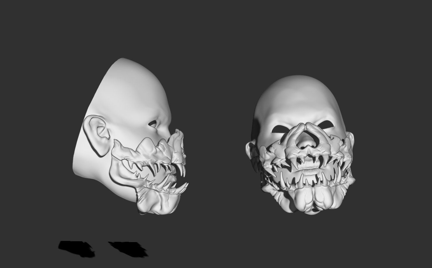 3D Model of an Animal Skull on the Head. STL File - Etsy