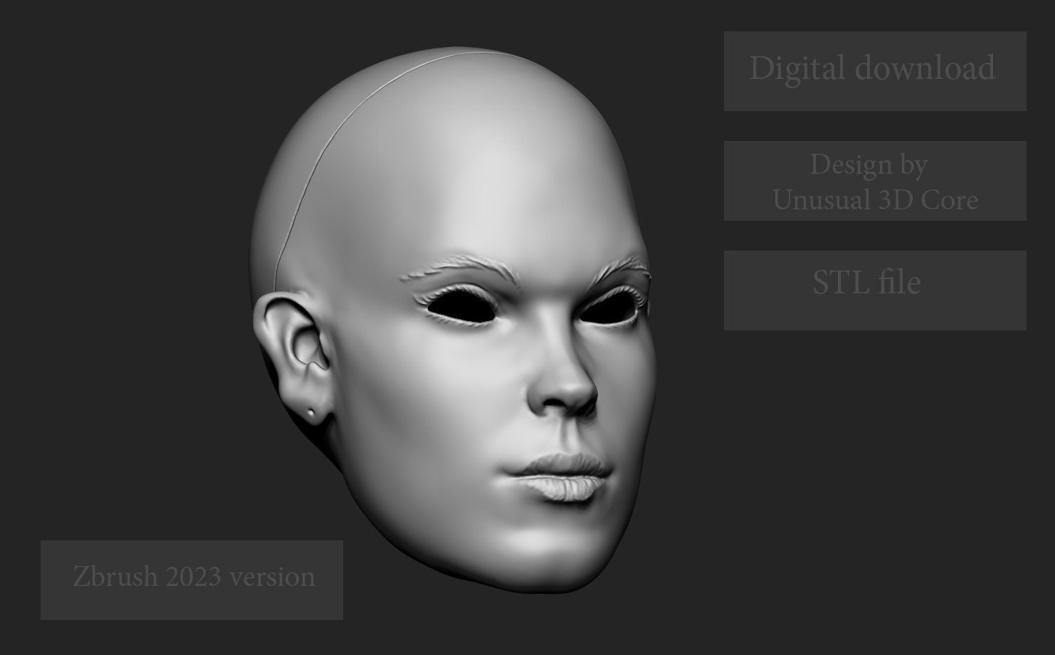 3D Model Standard Head for BJD Doll Stl File - Etsy