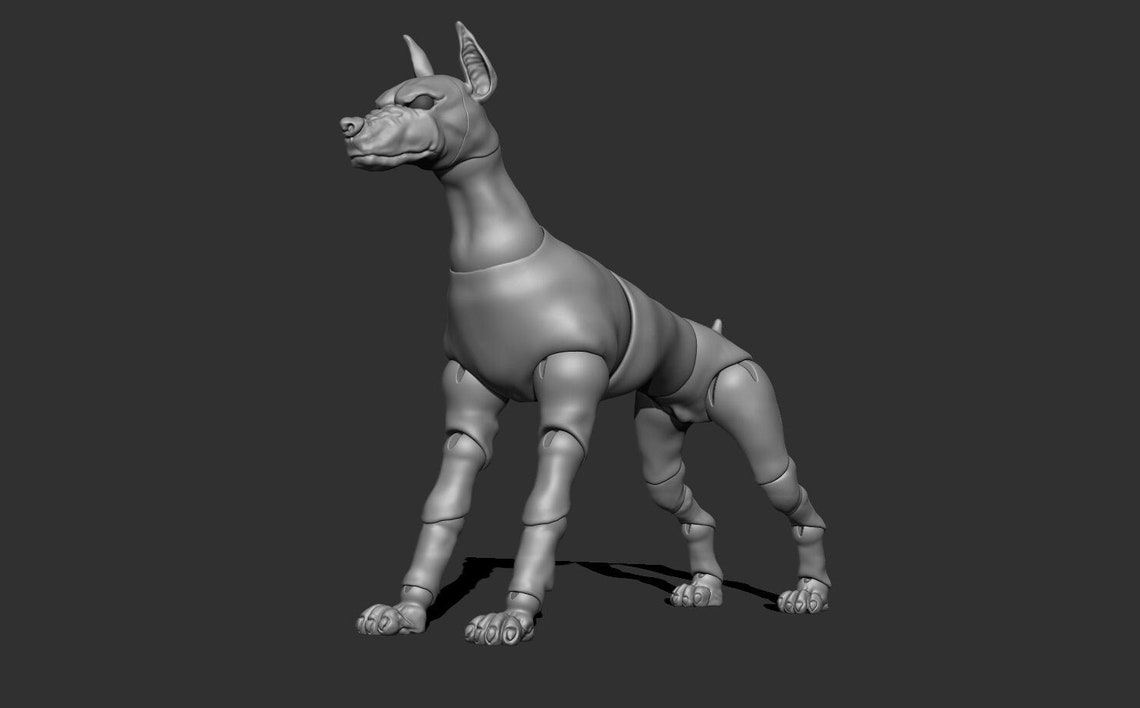 3D Model Dog STL File BJD Doll Doberman - Etsy