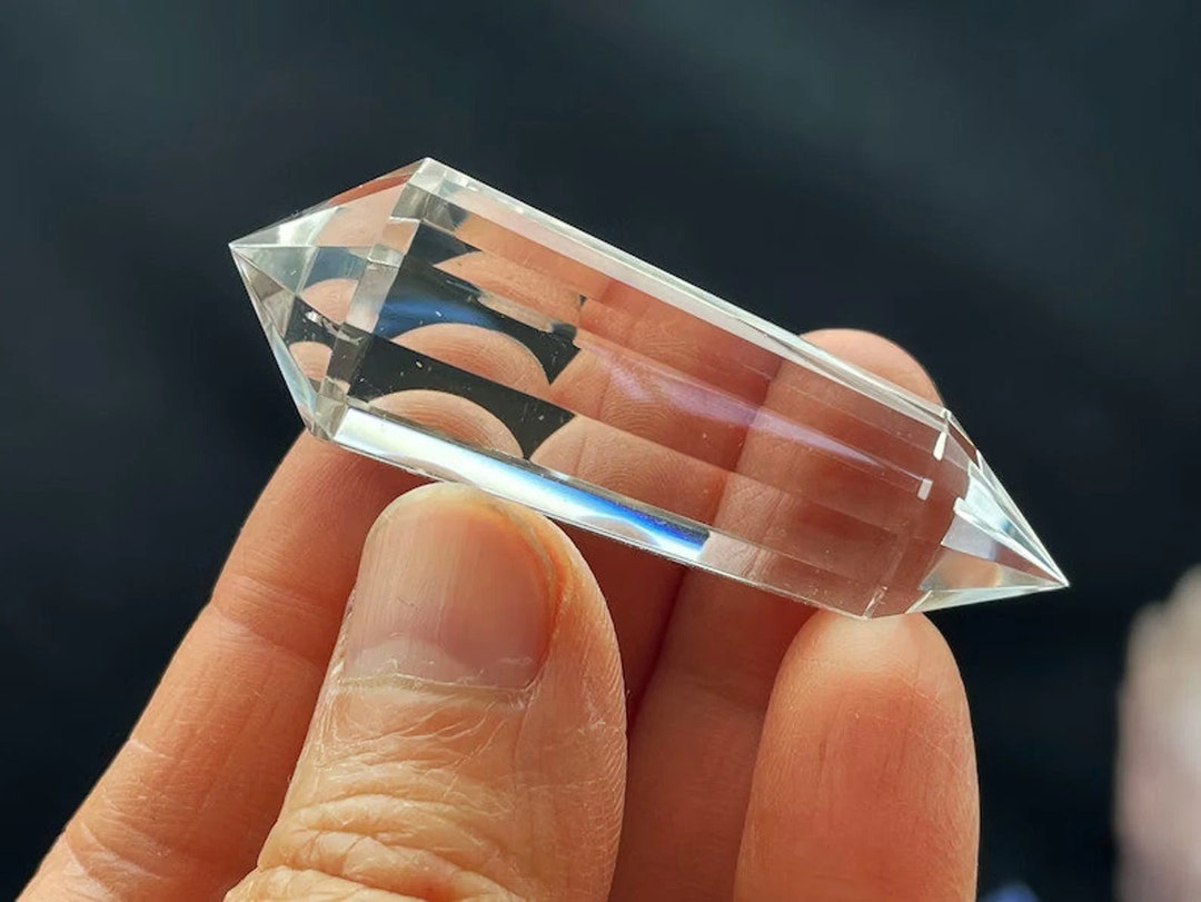 13 Sided Real Tibetan Himalayan High Altitude 99% Clear Crystal Point ...