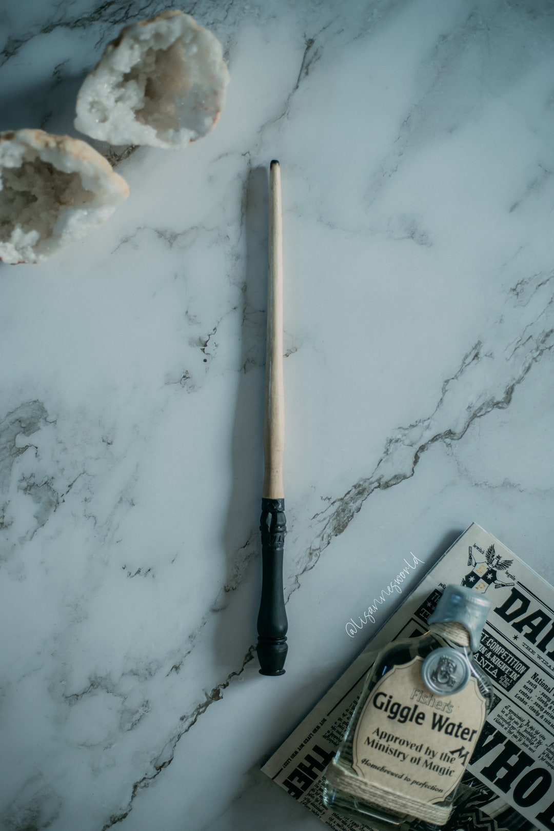 Holly and Ebony Wand With Removable Dragon Heartstring Core - Etsy