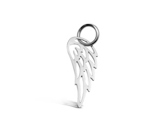 27mm X 14mm, 24 GAUGE, Angel Wing Stamping Blank in Sterling Silver ...
