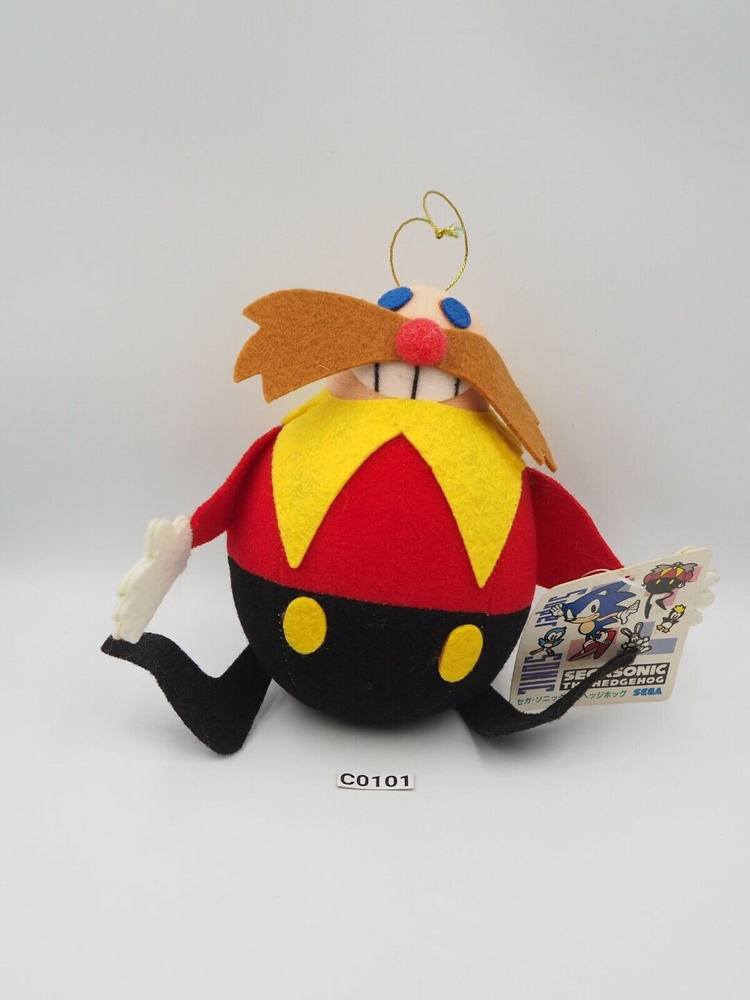 Dr. Egg Man Robotnik Sonic C0101 the Hedgehog Sega 1992 Plush 6 Tag Toy ...