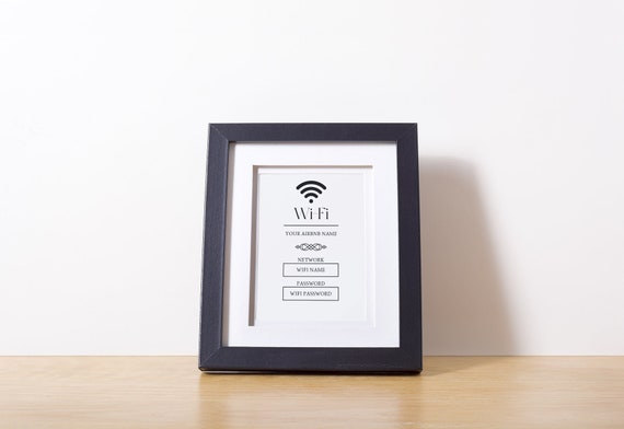 WIFI Sign Template Printable Guest Wi-fi Signs Digital - Etsy