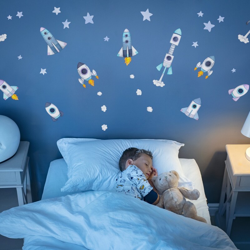 Rocket Wall Decal - Etsy UK