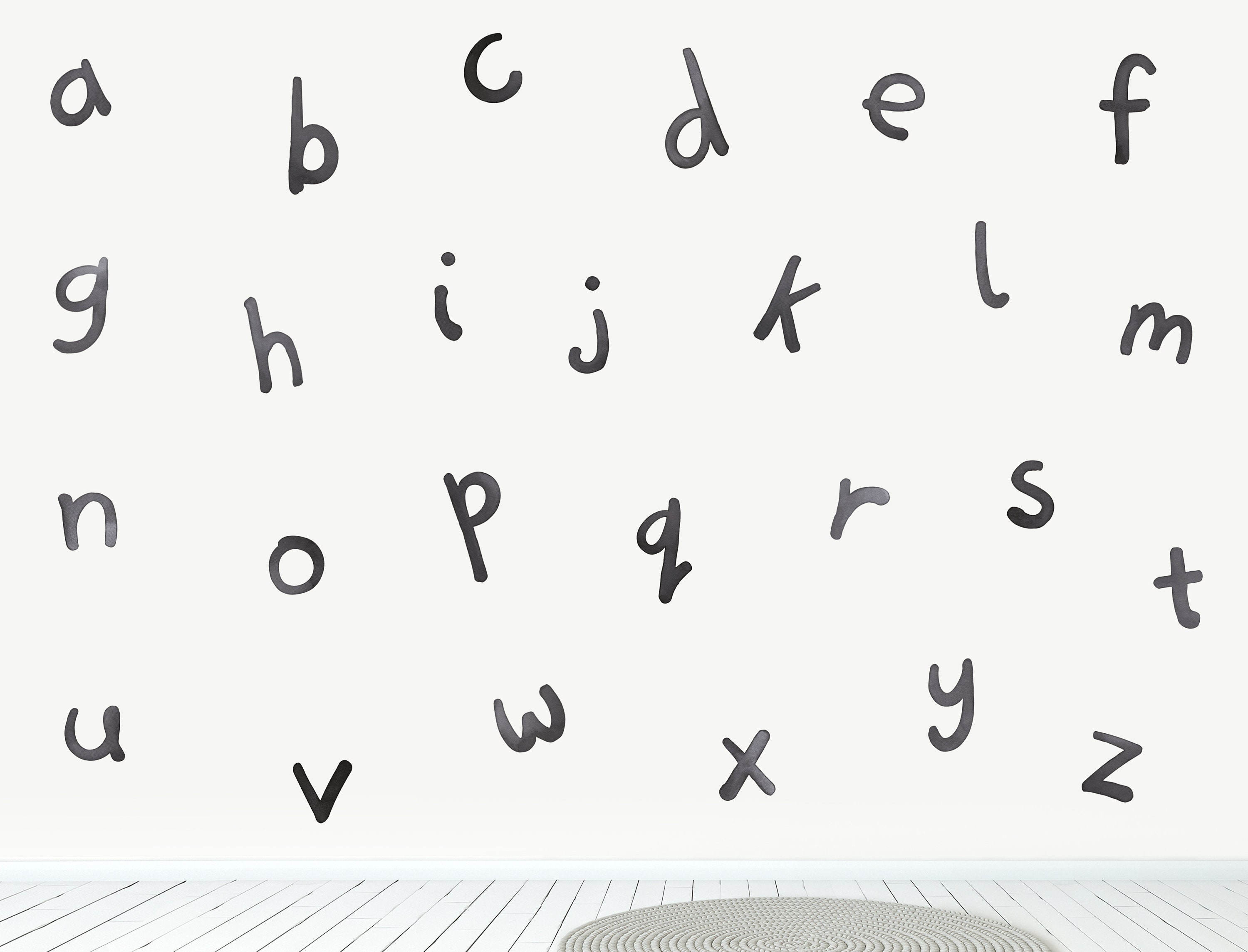 Rainbow Letters Fabric Wall Decal Watercolour Alphabet | Etsy