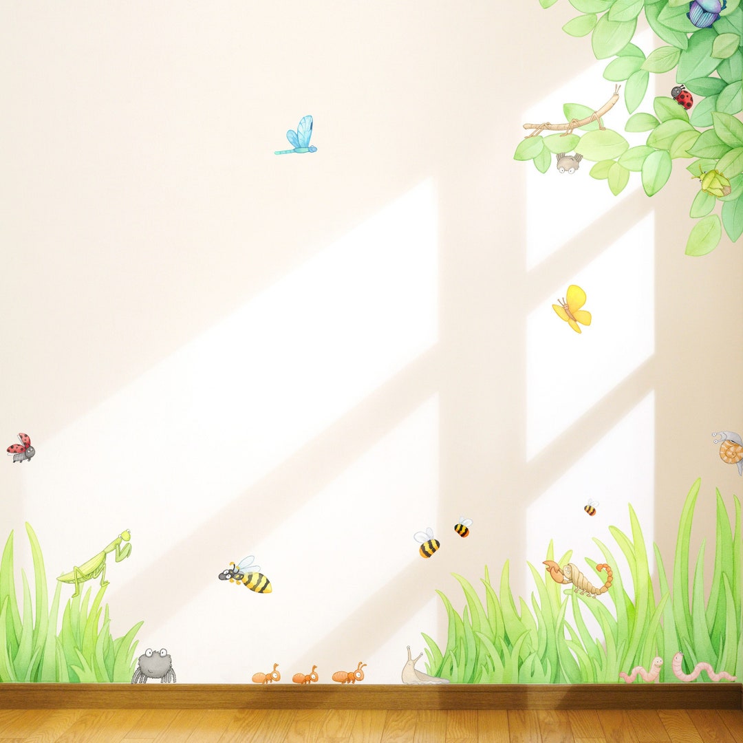 Brilliant Bugs Wall Decals for Kids With Ladybugs and Praying Mantis ...
