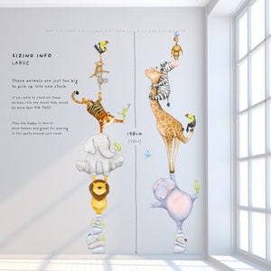 Safari Animal Stack Fabric Wall Decal, Safari Nursery, Watercolour ...