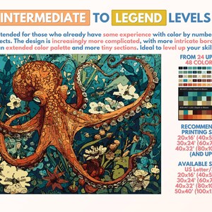 Color by Numbers for Adults "depth in Bloom" / Printable Paint by ...