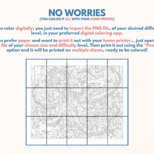 Color by Numbers for Adults "depth in Bloom" / Printable Paint by ...