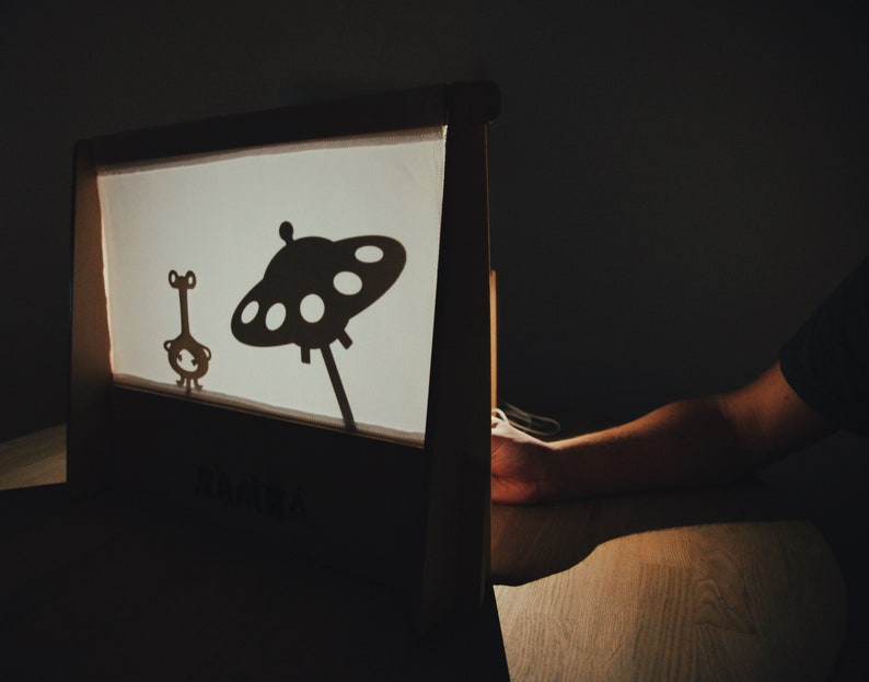 The Space Travelers LAMPA Shadow puppet theatre | Etsy