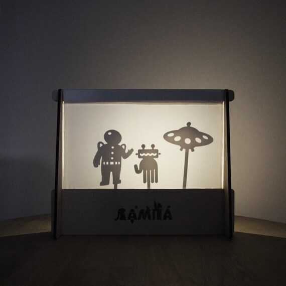 The Space Travelers LAMPA Shadow puppet theatre | Etsy