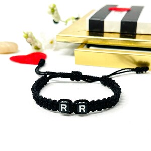 Custom Initial Men Bracelet, Personalized Name Word Bracelet, Couples ...