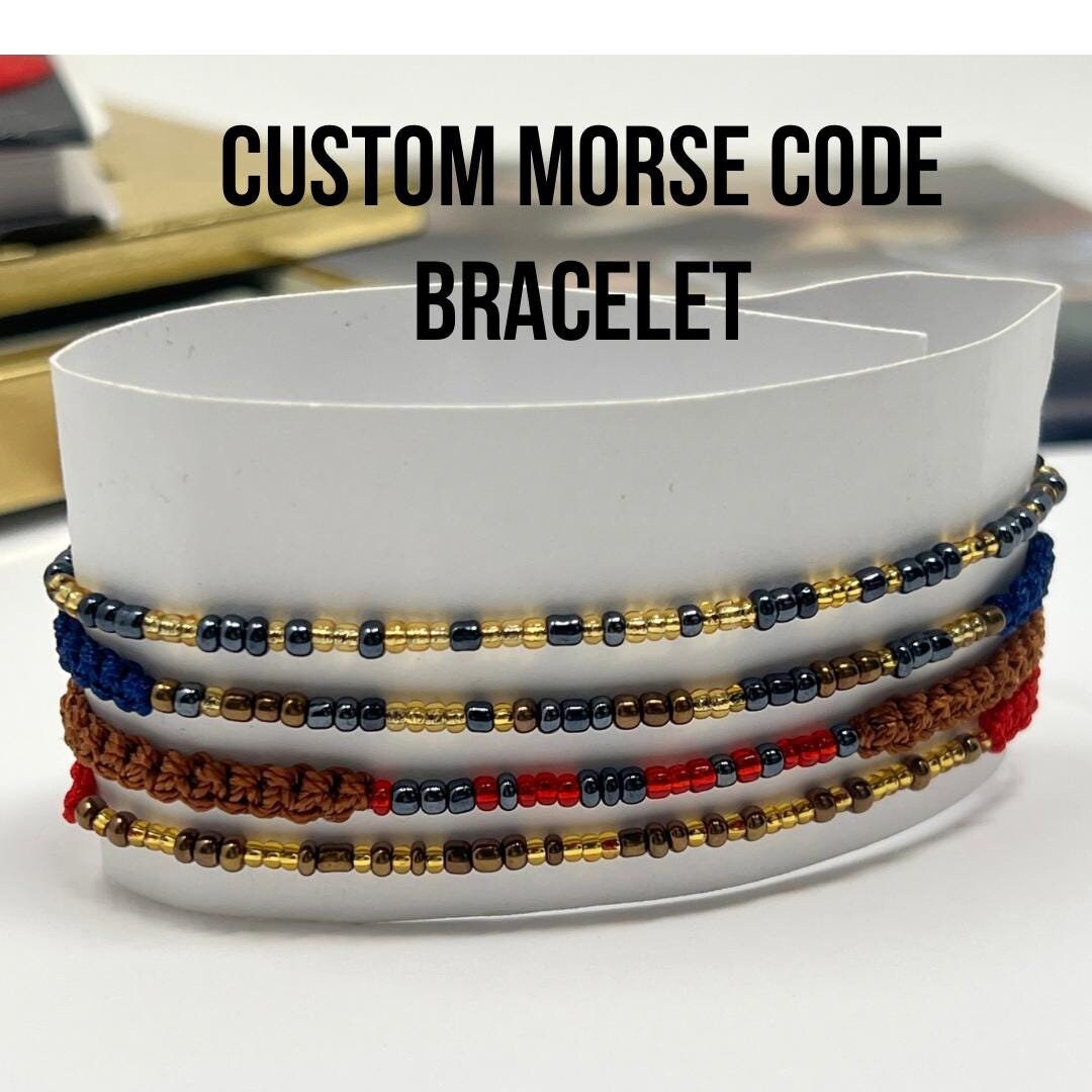CUSTOM Morse Code Bracelet, Secret Message Morse Code Bracelet, Best ...
