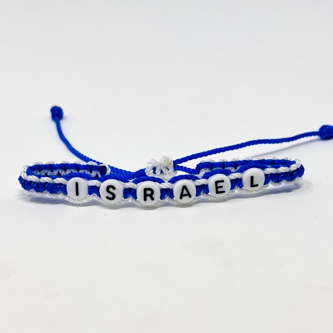 Israel Bracelet, Support Israel, Stand With Israel, Woven Bracelet ...