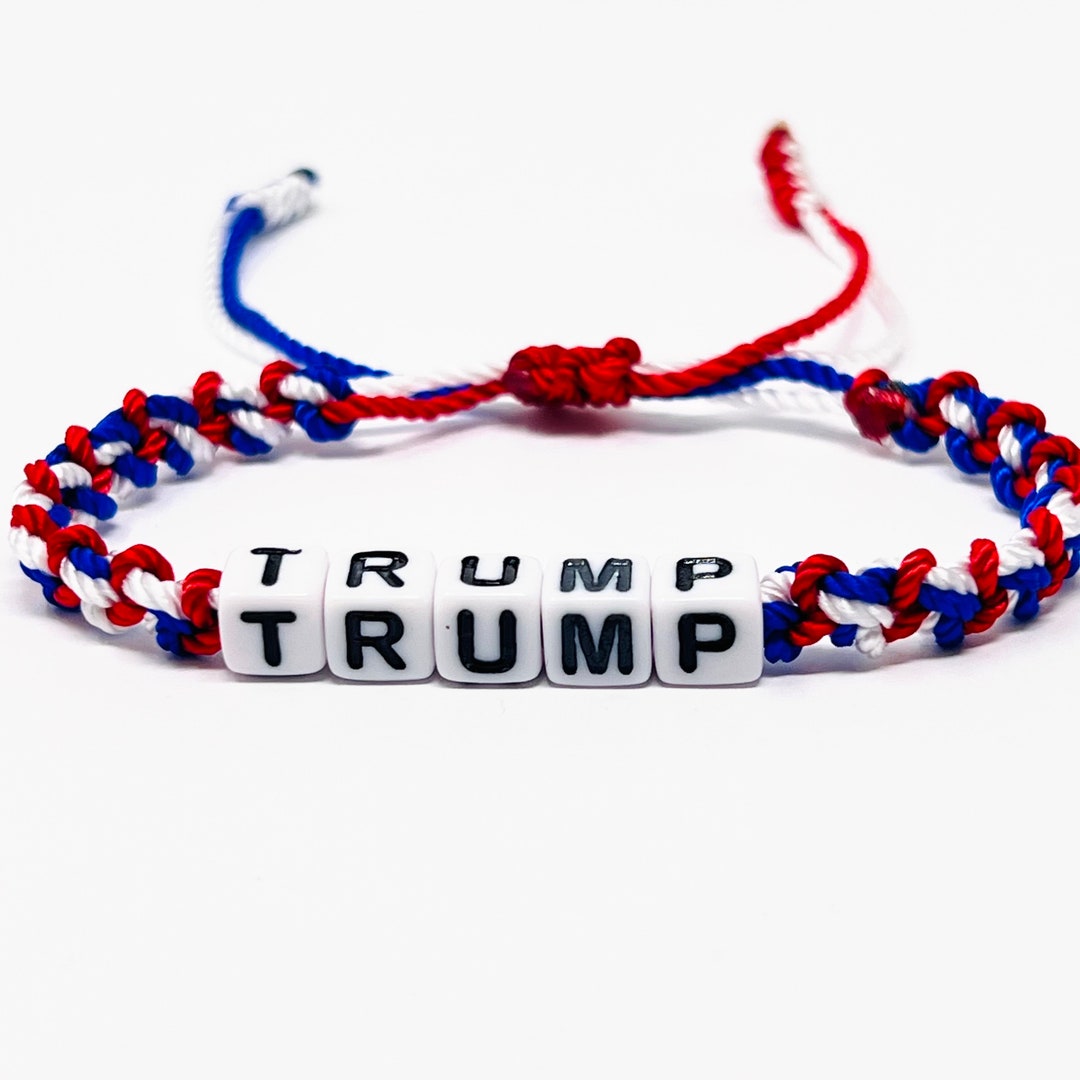 Trump Bracelet, Patriotic Bracelet, USA Flag Bracelet, Bracelet Gifts 4 ...