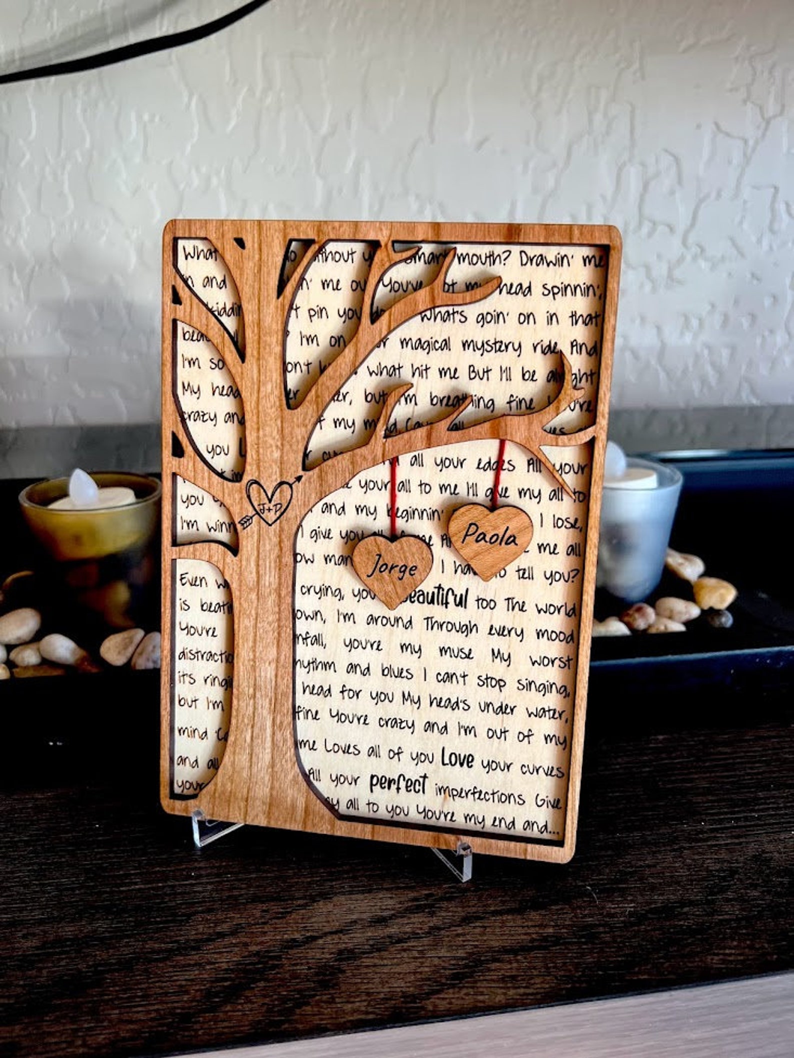 Personalized Couples Plaque Laser Engraved Anniversary - Etsy