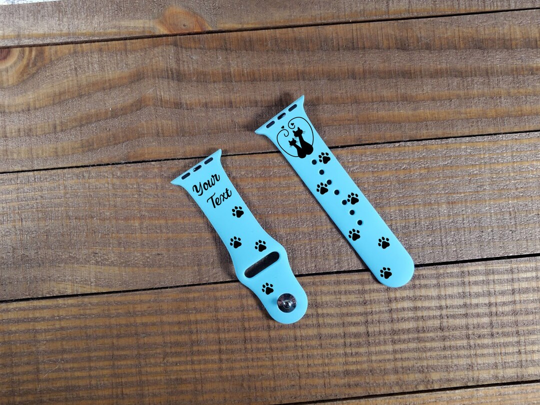 Personalized Silicone Apple Watch Band Cats, Paws - Etsy