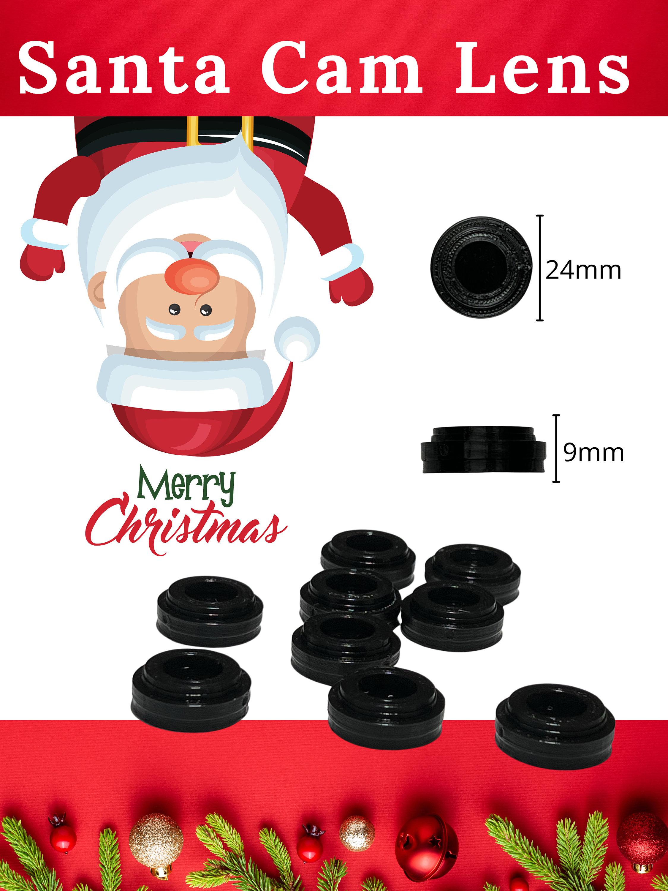 Santa Cam Lens Elf Cam Lens Ornament Christmas FAST - Etsy