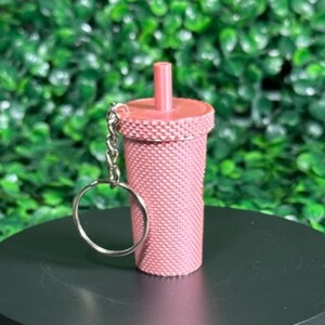 Mini Studded Tumbler Keychain- Coffee Lovers - Custom Keychain - - Etsy