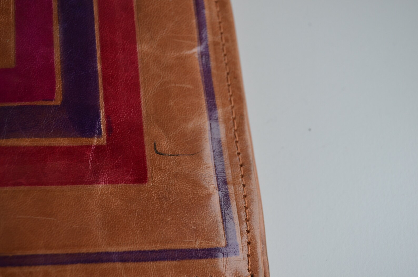 VINTAGE LARELLA CLUTCH, 1970's, Genuine Leather, Made in India, Floral ...