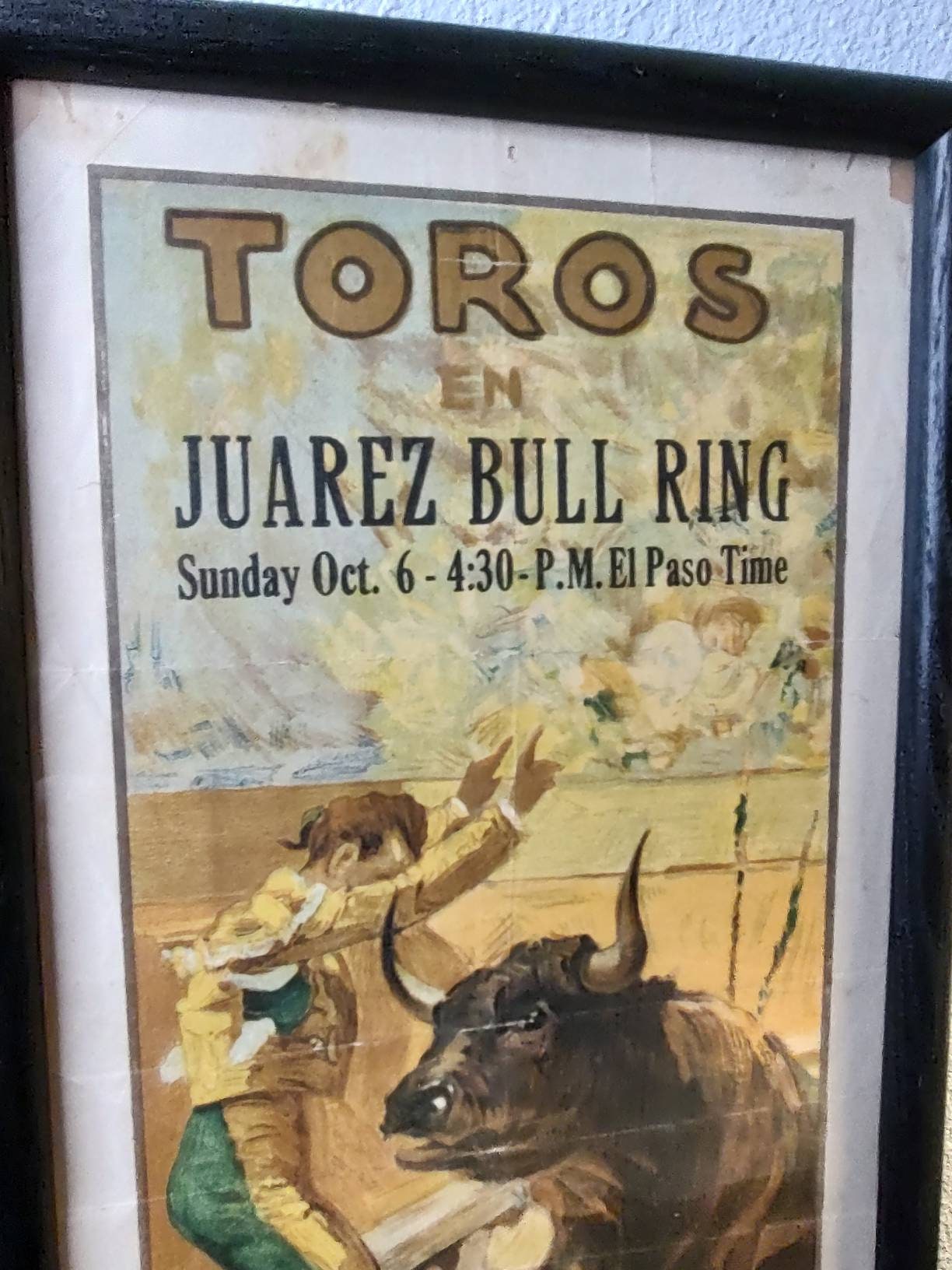 Vintage Bullfight Poster Juarez - Etsy