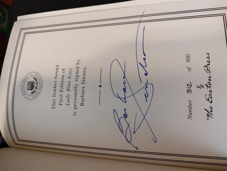 Easton Press Lady Blue Eyes Signed First Edition - Etsy