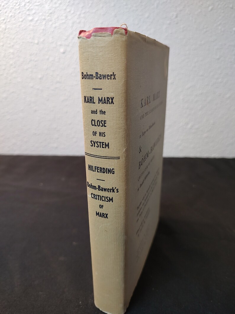 Karl Marx and the Close of His System by Eugen Von Bohm-bawerk - Etsy