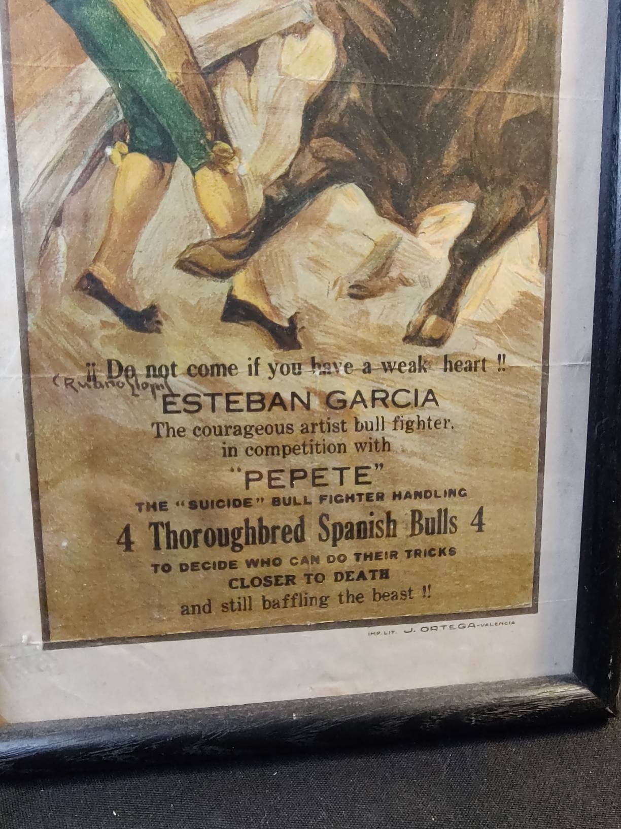 Vintage Bullfight Poster Juarez - Etsy