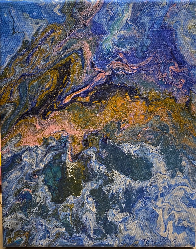 8x10 Marble Acrylic Painting - Etsy