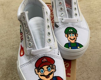 Super Mario Custom Vans - Etsy