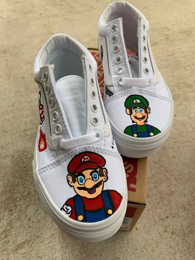 Super Mario Custom Vans - Etsy