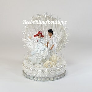 Disney the Little Mermaid Wedding Cake Topper. Prince Eric and Ariel ...