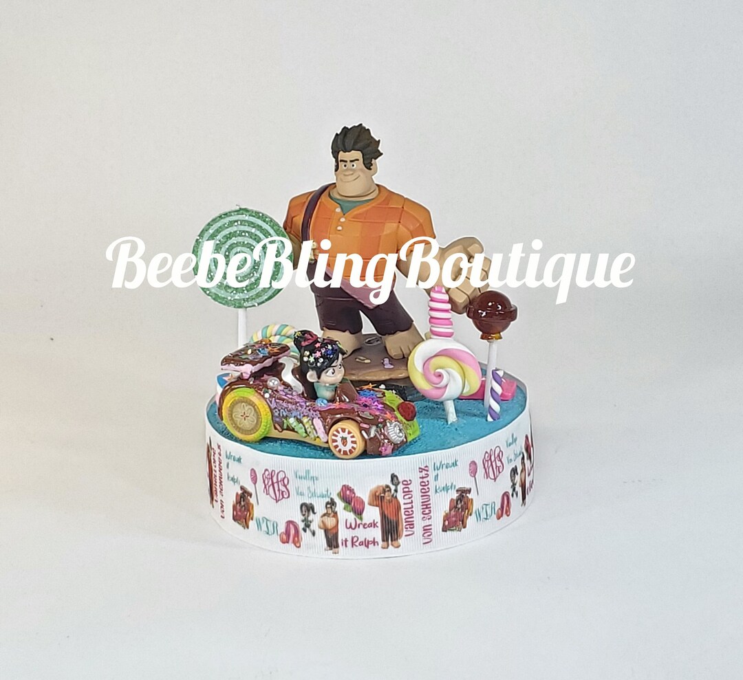 Disney Wreck It Ralph Cake Topper. Ralph and Vanellope in Car ...