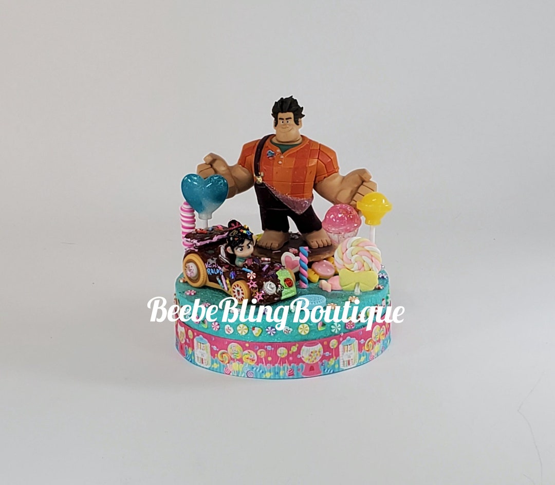 Disney Wreck It Ralph Cake Topper. Ralph and Vanellope Car Centerpiece ...