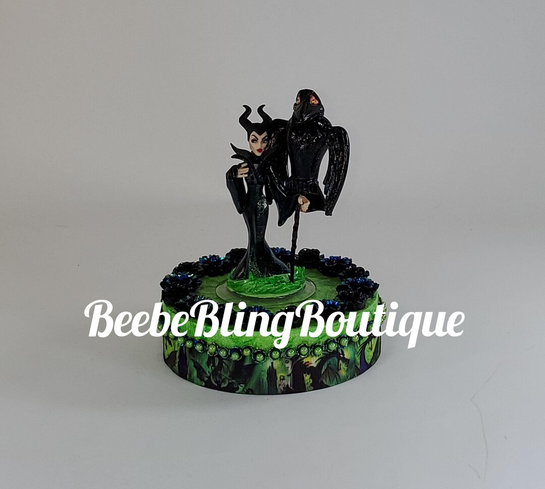 Disney Maleficent and Crow Cake Topper. Maleficent and Crow Centerpiece ...