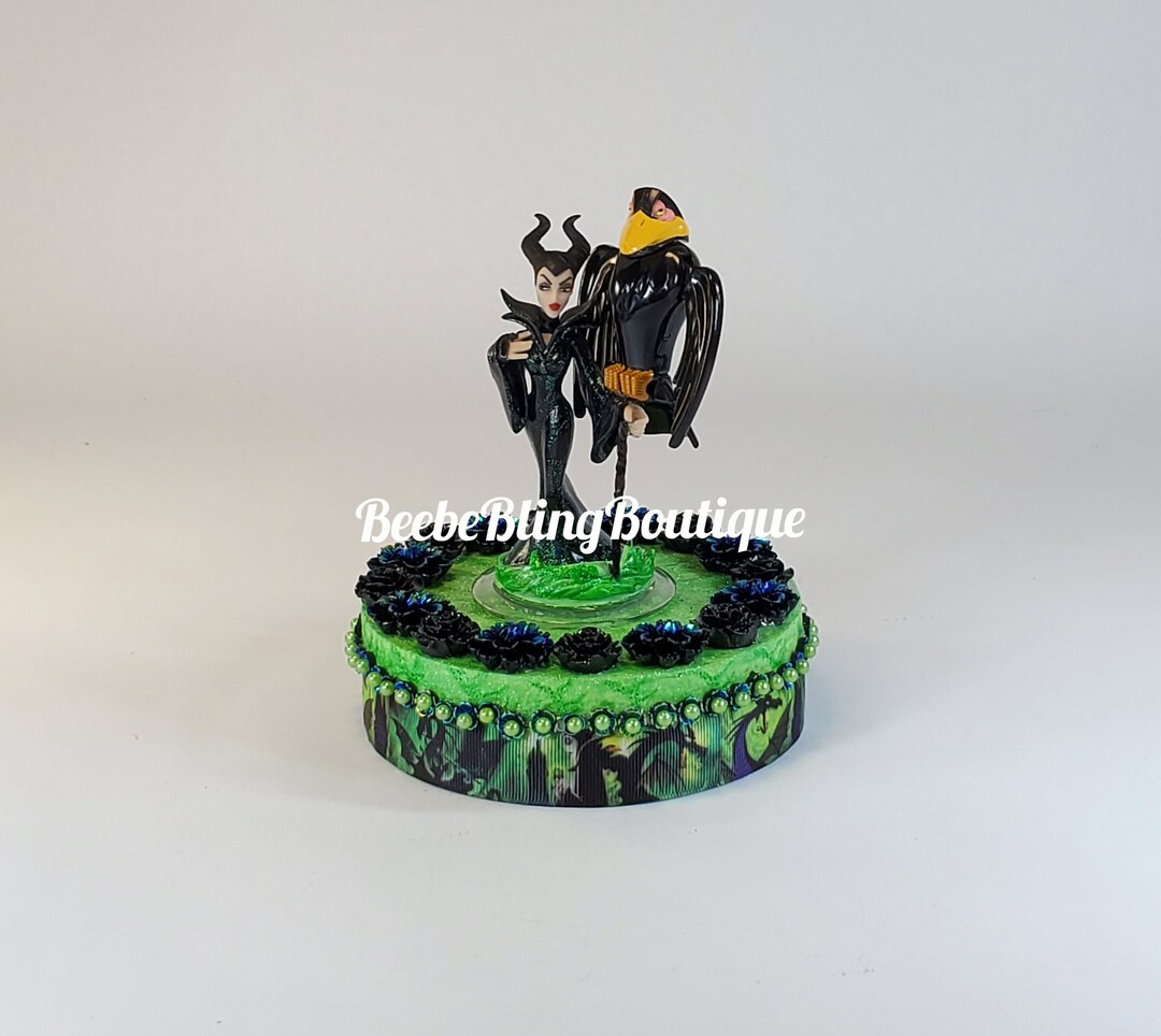 Disney Maleficent and Crow Cake Topper. Maleficent and Crow - Etsy