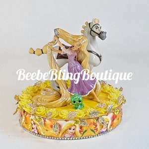 Disney Tangled Cake Topper. Princess Rapunzel, Pascal, and Maximillion ...
