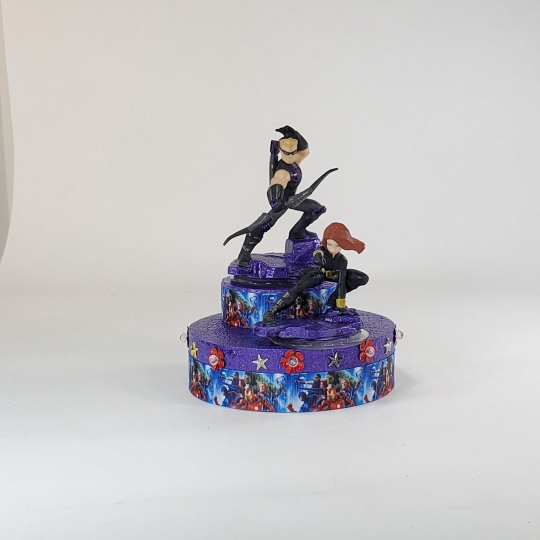Disney Black Widow and Hawkeye Cake Topper. Avengers Centerpiece ...