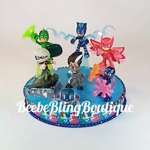Disney PJ Mask Cake Topper. Catboy, Gecko, Owlette, Luna Girl, Romeo ...