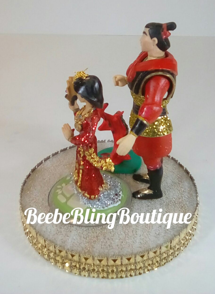 Disney Mulan Wedding Cake Topper Mulan and General Shang | Etsy