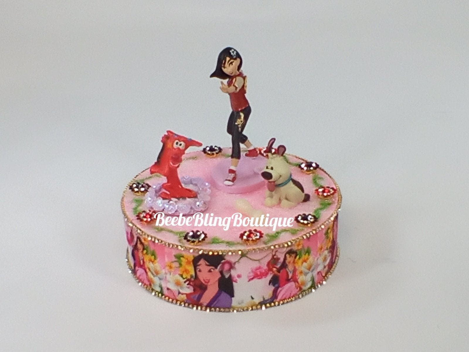 Disney princess Mulan Cake topper Mulan with Mushu and little | Etsy
