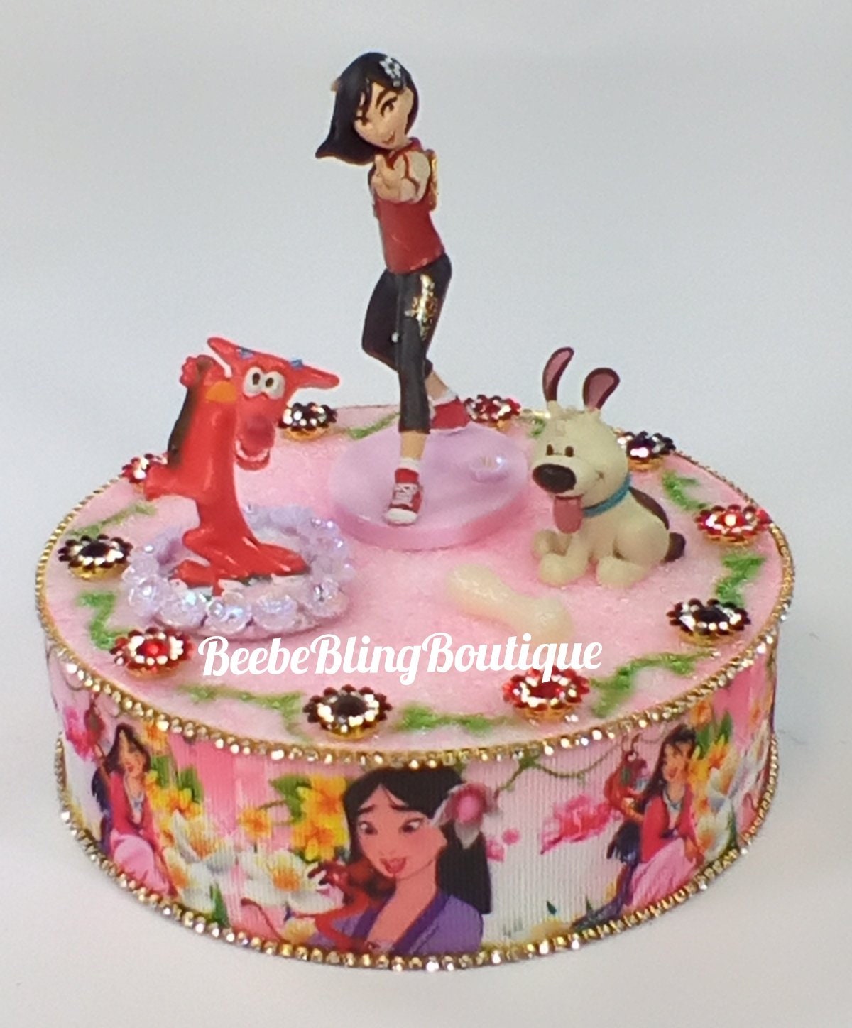 Disney princess Mulan Cake topper Mulan with Mushu and little | Etsy