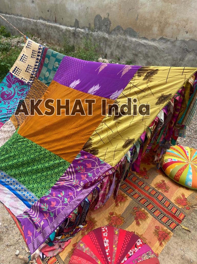 Colorful Sari Bed Canopy ,boho Sari Canopy, Indian Sari Bedcanopy ...